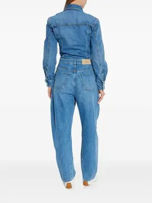 Givenchy Long-sleeved Denim Jumpsuit - Medium Blue