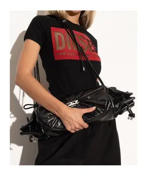DIESEL® Scrunch-d Shoulder Bag - Black