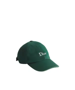 Dior Logo Embroidered Baseball Cap - Green