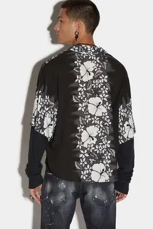 Dsquared2 Floral-print Long-sleeved Shirt