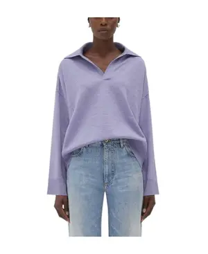 Bottega Veneta Embroidered Knit Polo Shirt - Blue