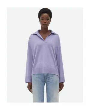 Bottega Veneta Embroidered Knit Polo Shirt - Blue