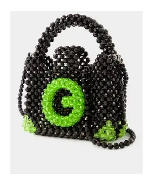 Germanier Beaded Clutch Bag - Black