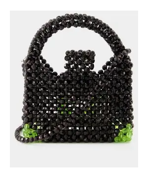Germanier Beaded Clutch Bag - Black