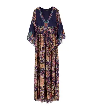 Etro Paisley-print V-neck Maxi Dress - Black