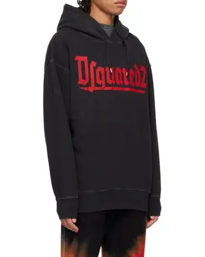 Dsquared2 Logo Printed Drawstring Hoodie