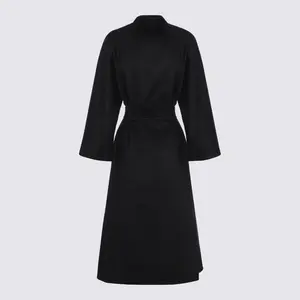 Max Mara Ludmilla Belted Long Coat - Black