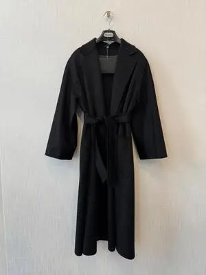 Max Mara Ludmilla Belted Long Coat - Black