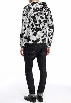 Iceberg Long Sleeve Zip-up Hooded Jacket With Graphic Print