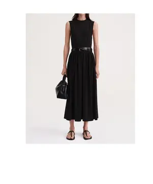 TOTEME Sleeveless Pleated Midi Dress