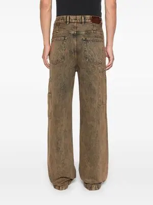 Dries Van Noten Acid Wash Belt Loop Jeans