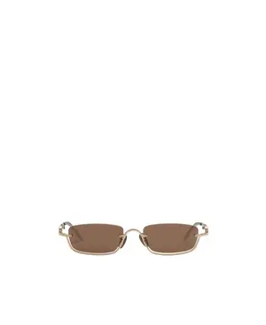 Gucci Rectangular Frame Sunglasses - Brown