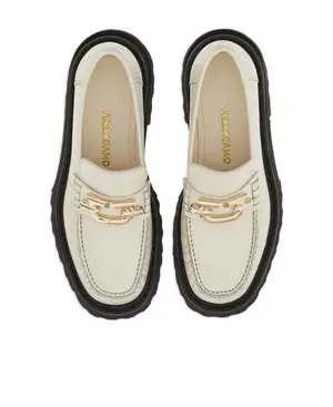 FERRAGAMO Loafers With Chain Detail