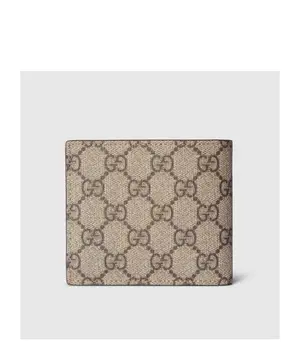 Gucci Monogrammed Bifold Wallet - Beige/ebony