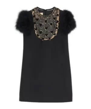 Valentino Garavani Embroidered Hearts Mini Dress
