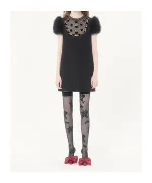 Valentino Garavani Embroidered Hearts Mini Dress