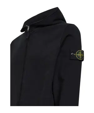 Stone Island Logo Patch Zip-up Hoodie