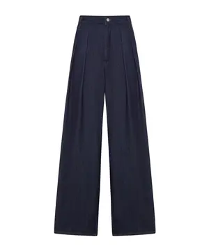 Dries Van Noten Pleated Wide-leg Jeans - Indigo