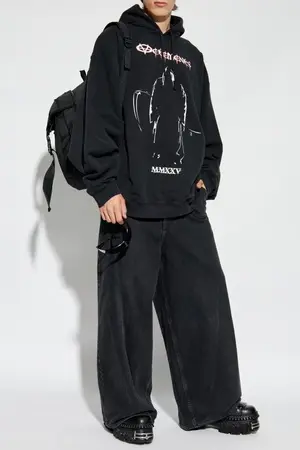 Vetements Graphic Print Cotton Hoodie