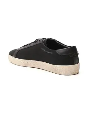 Saint Laurent Court Classic Sl/06 Embroidered Sneakers - Black
