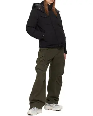 Moncler Logo Patch Hooded Down Jacket