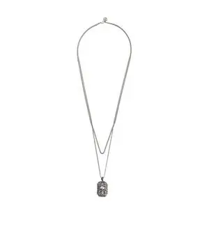 Alexander McQueen Skull Charm Necklace - Gray
