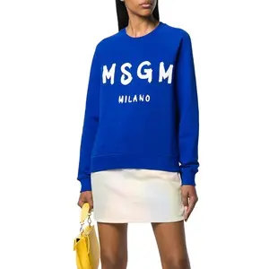 MSGM Printed Logo Sweatshirt - Blue