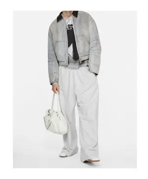 Acne Studios Zip Leather-collar Denim Jacket