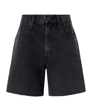 SLVRLAKE Sienna Frayed Denim Shorts - Black