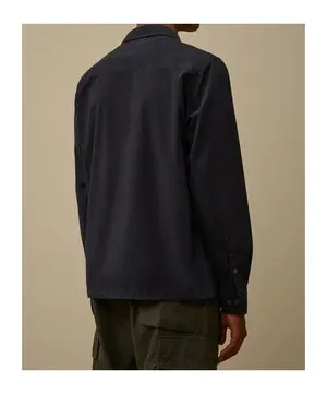 C.P. COMPANY Lens Detailed Zipped Shirt - Black