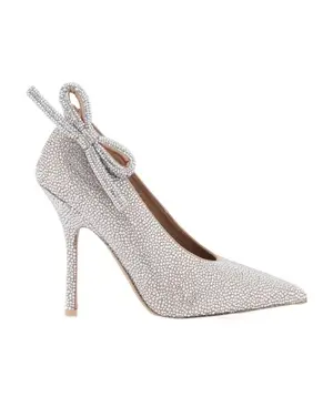 Valentino Garavani Pointed High Heels With Crystal Embellishments And Bow Detailing