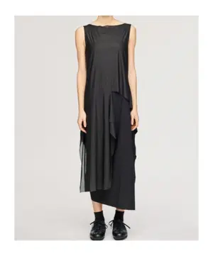 Y3 Asymmetrical Mesh Dress