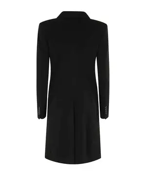 Tagliatore Tailored Double-breasted Long Coat - Black