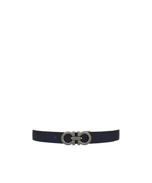FERRAGAMO Salvatore Ferragamo Gancio Buckle Belt Deep Navy/black