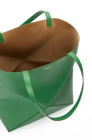 Loewe Puzzle Fold Large Tote Bag - Green