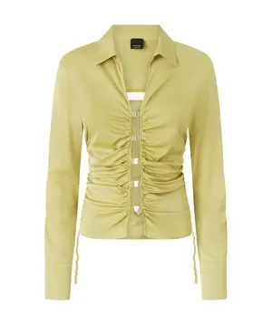 Pinko Pinko Ruched Front Opening Shirt No