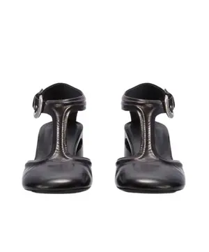 JIL SANDER Mary Jane Buckled Pumps With T-bar Strap