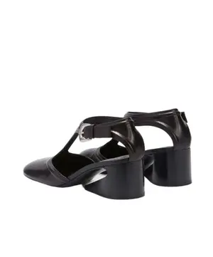 JIL SANDER Mary Jane Buckled Pumps With T-bar Strap