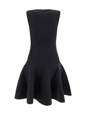 Alaïa Sleeveless Ribbed Knit Skater Dress
