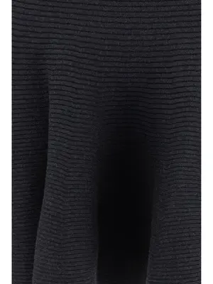 Alaïa Sleeveless Ribbed Knit Skater Dress