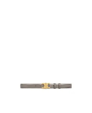 Celine Triomphe Belt 25mm In Taurillon Leather - Gray