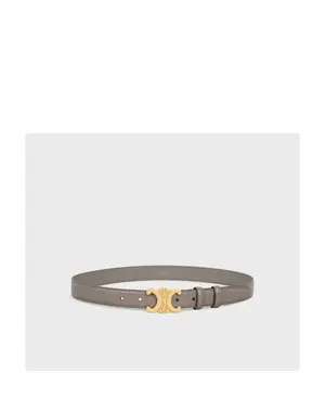 Celine Triomphe Belt 25mm In Taurillon Leather - Gray