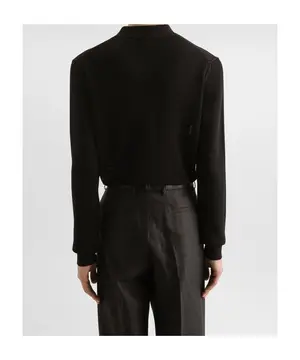Dolce & Gabbana Long-sleeved Openwork Knitted Shirt