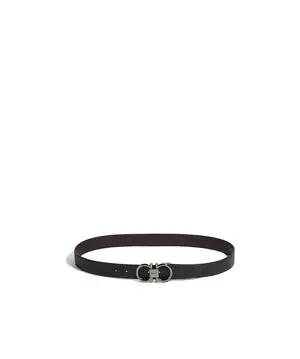 FERRAGAMO Gancini Buckle Belt - Black