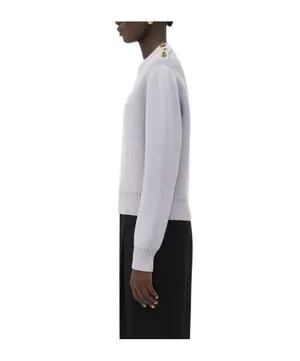 Bottega Veneta Wool Sweater With Metal Knot Buttons - Gray