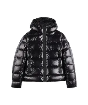 FAY Water Repellent Hooded Down Jacket - Black