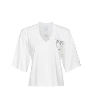 Pinko V-neck Logo T-shirt