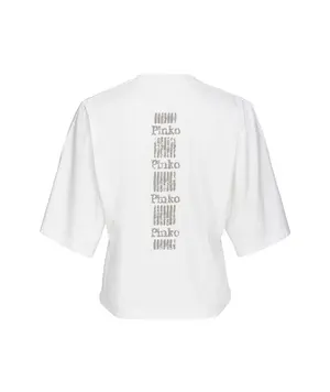 Pinko V-neck Logo T-shirt