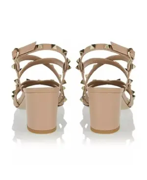 Valentino Garavani Open-toe High-heeled Sandals With Platinum Rockstuds