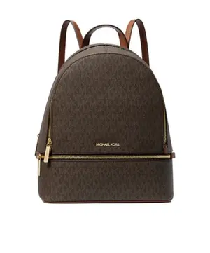 Michael Kors Rhea Medium Signature Logo Backpack - Brown